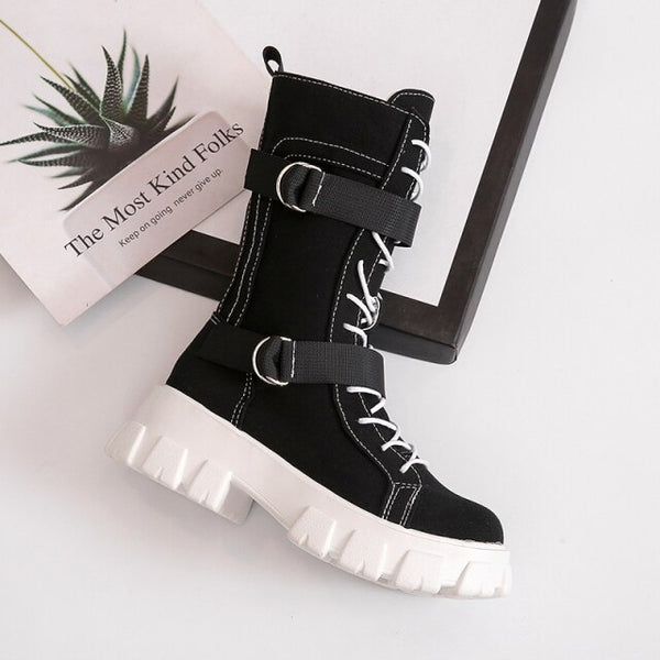 Purpdrank - Women's Shoes New Spring Style Platform Comfortable Boots ...